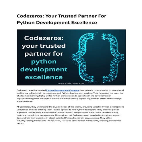 Codezeros Your Trusted Partner For Python Development Excellence.pdf