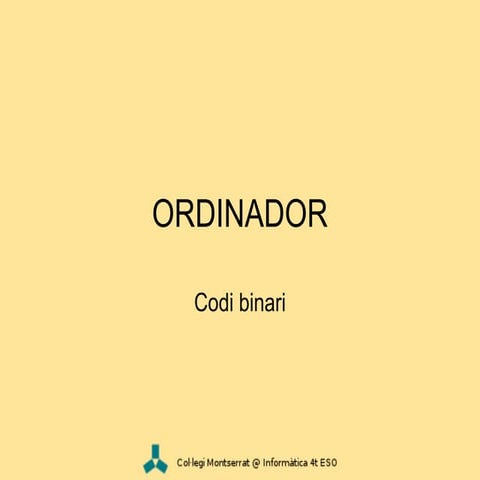 Ordinador - Codi binari | PPT
