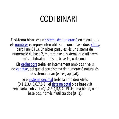 Codi binari | PPTX