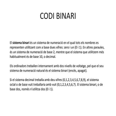 Codi binari | PPTX