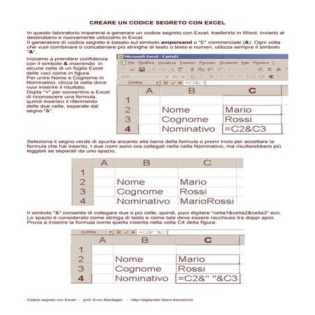 Codice segreto excel | PDF