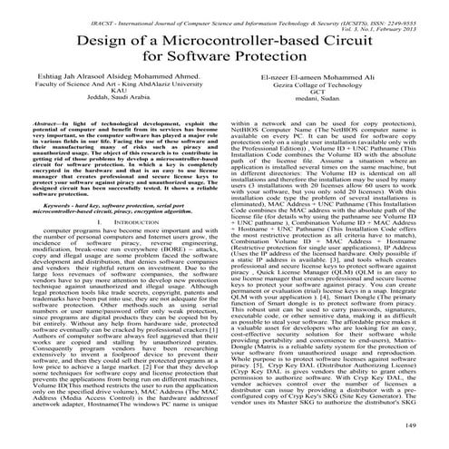 [Codientu.org] design of a microcontroller based circuit for software protection | PDF ...