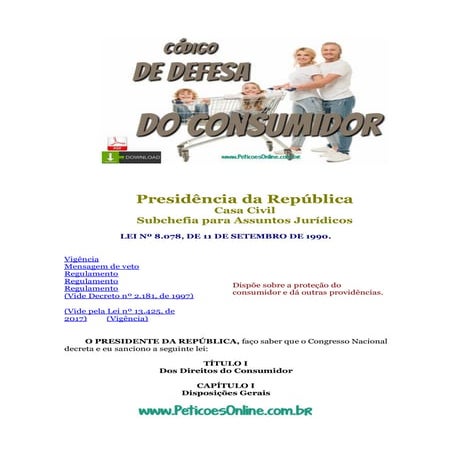 Codigo de-defesa-do-consumidor-atualizado-em-pdf-lei-8078-90 | PDF