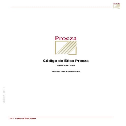 Codigo De Etica Proeza | PDF