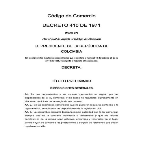 Codigo de comercio | PDF