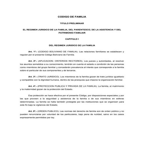 Codigo de familia | PPTX