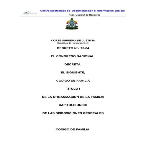 Codigo de familia (actualizada 07) | PDF