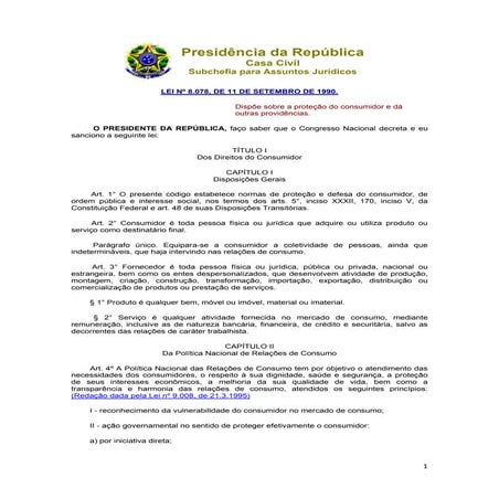Codigo de-defesa-do-consumidor-atualizado-em-pdf-lei-8078-90 | PDF