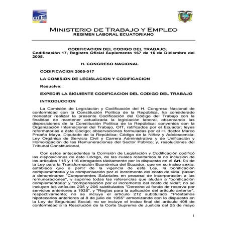 Codigo del trabajo | PDF