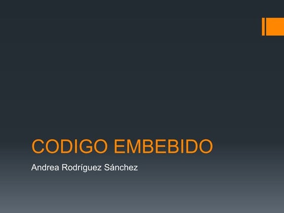 Qué es un código embebido | PPT
