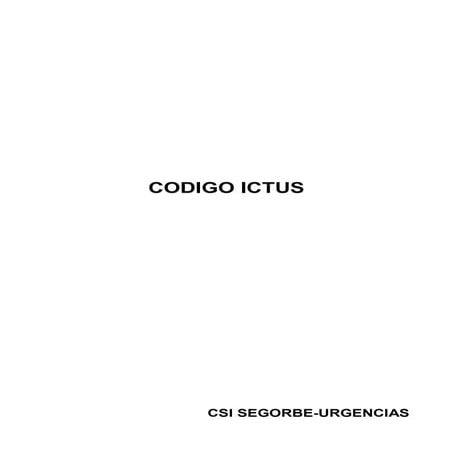 Codigo ictus | PDF