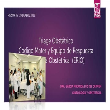 Triage Obstétrico, Código Mater y Equipo de.pptx