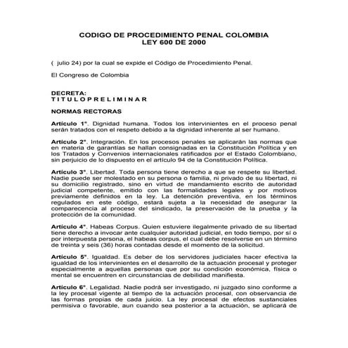 Codigo procedimiento penal comentado | PDF