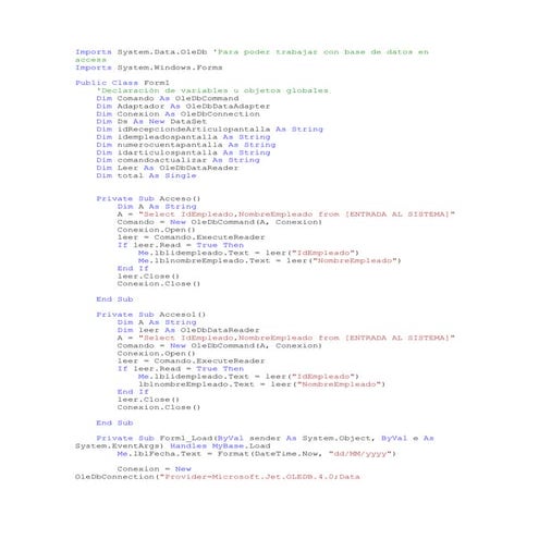 Codigo proceso | PDF