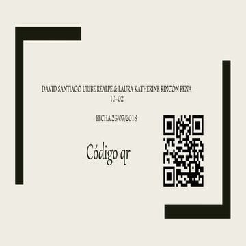 Codigo qr | PPTX | Technology & Computing