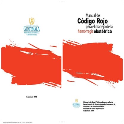 Manual de Código Rojo para el manejo de la hemorragia | PDF