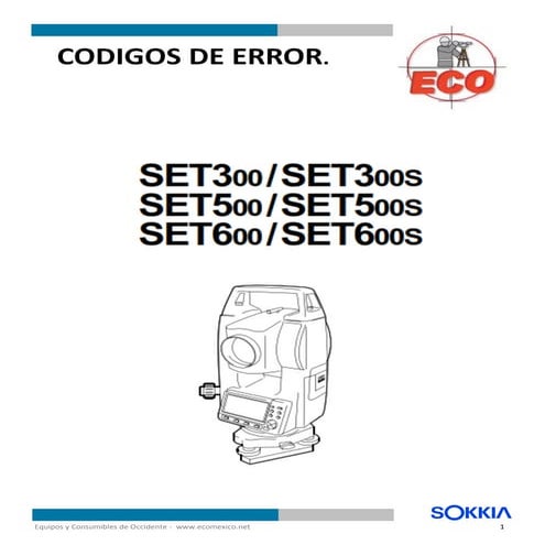 Codigos de error sokkia | PDF