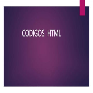 Códigos. De. HTML. | PPTX