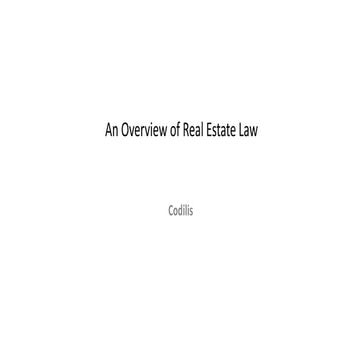 An Overview of Real Estate Law | PPT