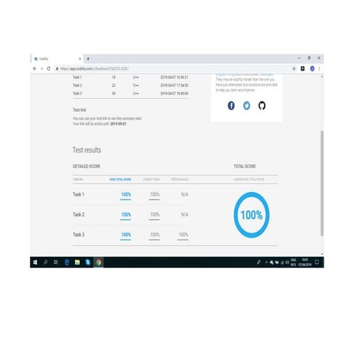 Codility C++ Test Result - 7 April 2019 | PDF