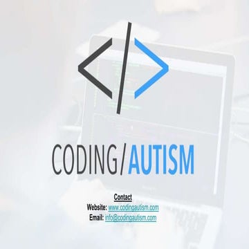 Coding Autism Official Pitch Deck | PPTX