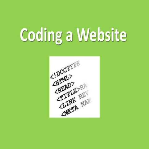 Coding A Website With Html | Ppt
