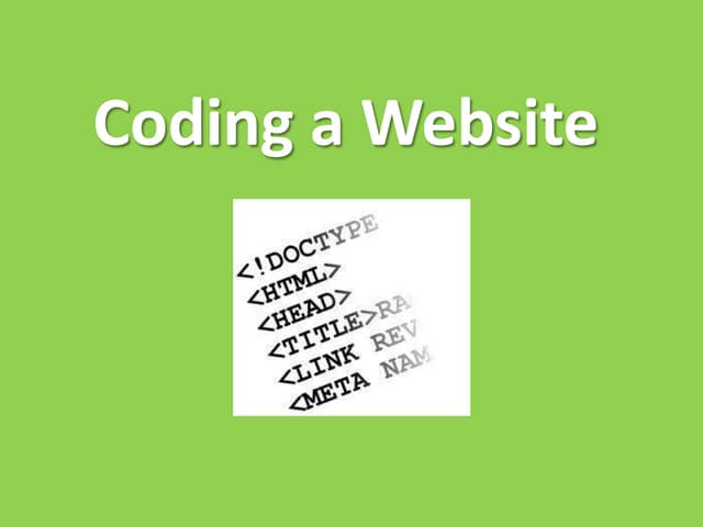 Coding A Website With Html | Ppt