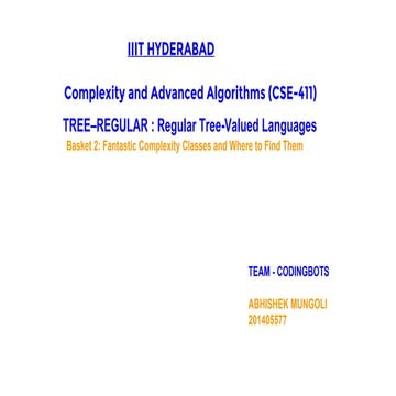 Tree Based Regular Languages | PPT