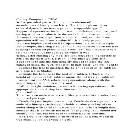 Coding Component 50weve Provided You With An Implementation Docx