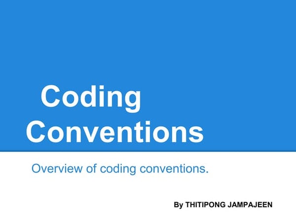 Coding Standard And Coding Guideline