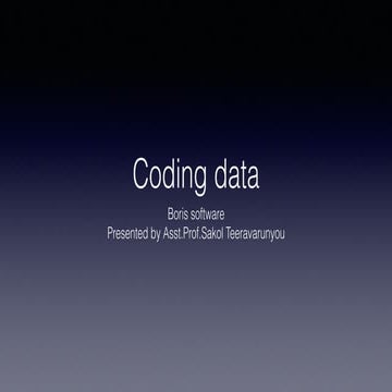 Coding data with Boris software | PDF | Computer Software and Applications | Computing