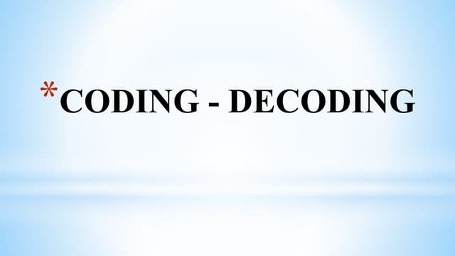 Codingdecodingpptx 6581