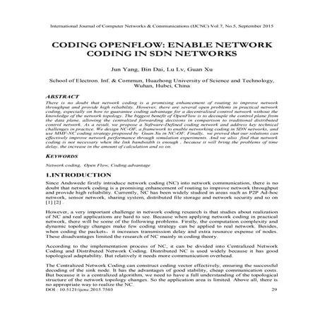 Coding openflow enable network | PDF