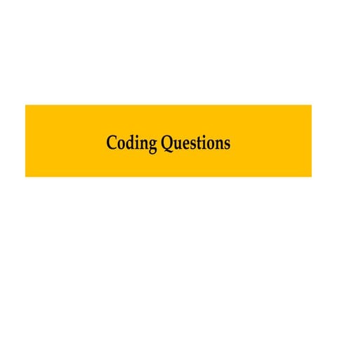 Coding Problems Assorted Pptx For Placements And Interviews Ppt