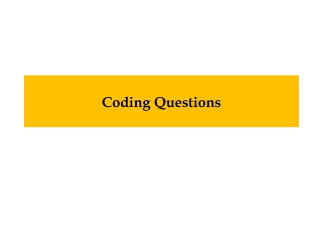 Coding Problems Assorted Pptx For Placements And Interviews Ppt