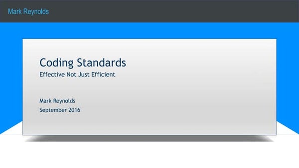 Coding Standards And Best Practices For Iosc