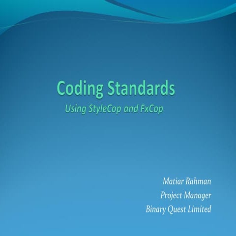 Codingstandards Matiar Ppt