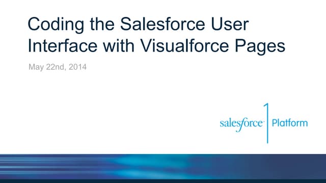 Coding The Salesforce User Interface With Visualforce Pages Ppt 3725