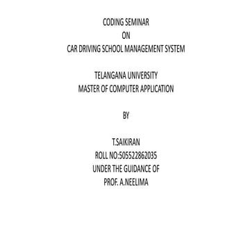 Cdms Ppt Car Driving Management System Cdms Ppt 
