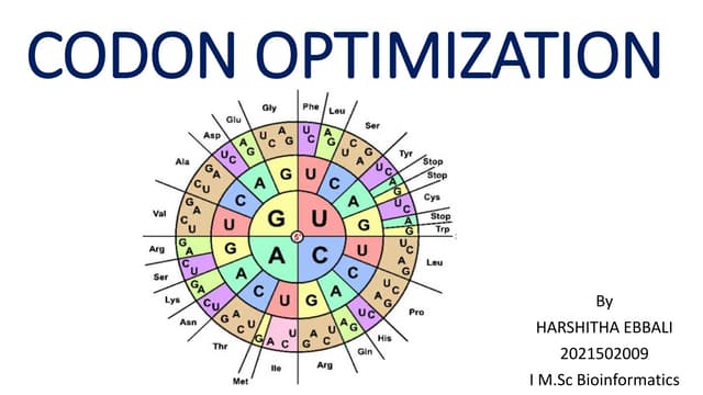 Codon Optimization Ppt