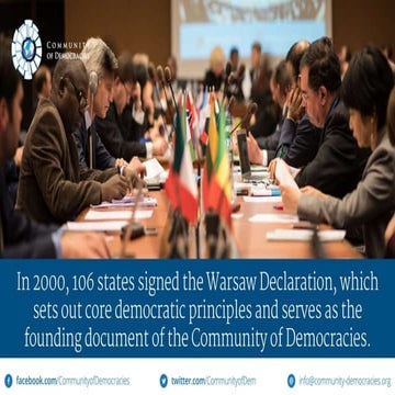 Warsaw Declaration Toward a Community of Democracies | PPT