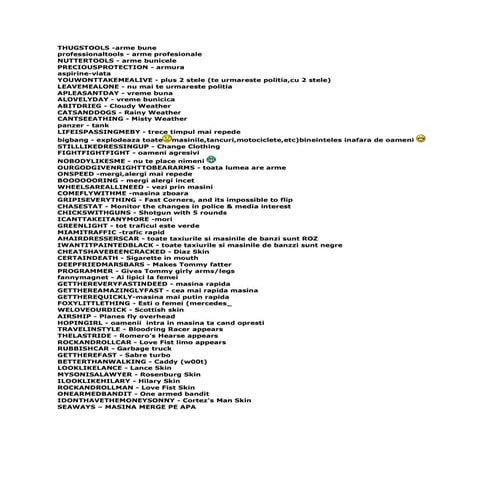 Coduri gta vice city | DOC