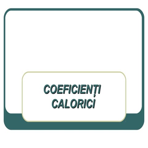 Coeficienti calorici | PPS