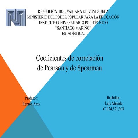 Metodos de correlacion de spearman y pearson