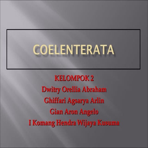Filum Coelenterata | PPT
