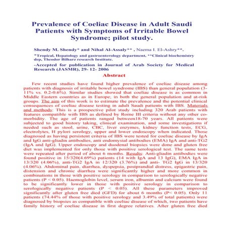 Coeliac disease in adult saudi poster | PDF