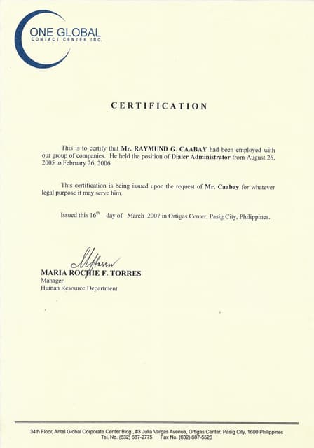 OJT Certification | PDF