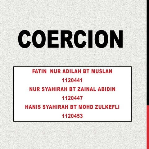 Coercion | PPTX
