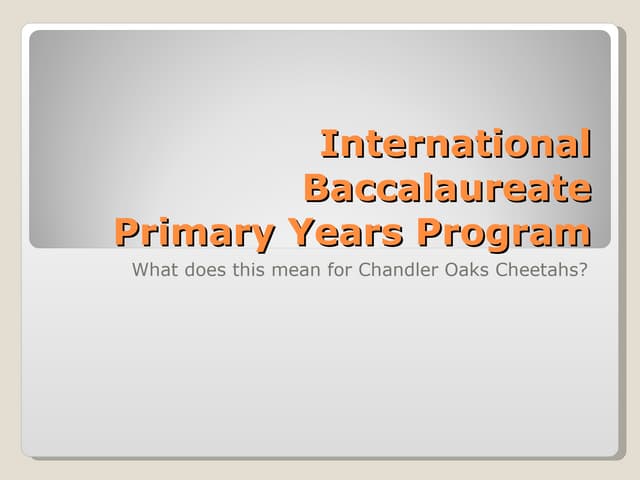 Ib learner profile | PPTX