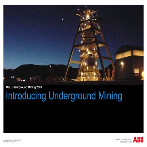 underground mining | PPT